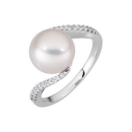 OROLINO Ring Gold 585 mit 20x Brillant zus. 0,15ct. und wei&szlig;er Perle