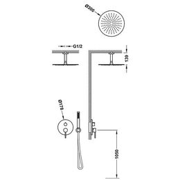Tres Bausatz 2 Wege Unterputz Einhebelmischer Rapid box f&uuml;r die Dusche , 26238003 26238003