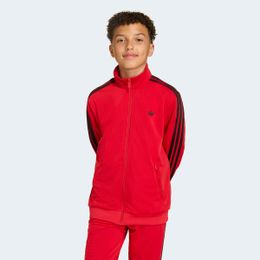 Trainingsjacke adidas originals "FIREBIRD LO TT", M&auml;dchen, Gr. 140, better scarlet, schwarz, Obermaterial: 100% Polyester, Jacken Trainingsjacke