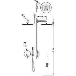 Tres Bausatz 2 Wege Unterputz Einhebelmischer Rapid box f&uuml;r die Dusche , 26238004 26238004