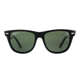 Lunettes De Soleil Ray-Ban Wayfarer 2140 901/58 Noir Vert G-15 Polaris&eacute; Medium 50mm