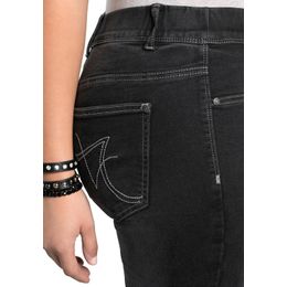 sheego Gro&szlig;e Gr&ouml;&szlig;en Jeggings in Power-Stretch-Qualit&auml;t, black denim, Gr&ouml;&szlig;e 50 - Damen