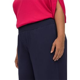 sheego Gro&szlig;e Gr&ouml;&szlig;en Schlupfhose in 3/4-L&auml;nge, marine, Gr&ouml;&szlig;e 54 - Damen