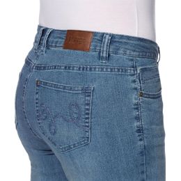 sheego Gro&szlig;e Gr&ouml;&szlig;en Caprijeans mit Krempelfunktion, light blue-denim, Gr&ouml;&szlig;e 50 - Damen