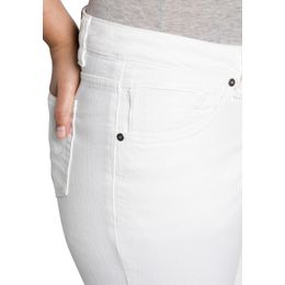 sheego Gro&szlig;e Gr&ouml;&szlig;en Bootcut-Jeans mit Used-Effekten, white denim, Gr&ouml;&szlig;e 23 - Damen