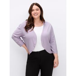 sheego Gro&szlig;e Gr&ouml;&szlig;en Bolero in Feinstrick-Qualit&auml;t, flieder, Gr&ouml;&szlig;e 46 - Damen