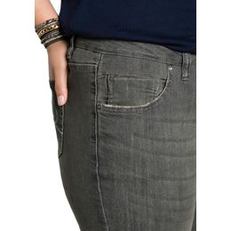 sheego Gro&szlig;e Gr&ouml;&szlig;en Bootcut-Jeans mit Used-Effekten, grey denim, Gr&ouml;&szlig;e 56 - Damen