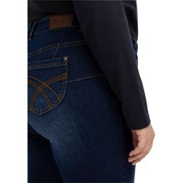 sheego Gro&szlig;e Gr&ouml;&szlig;en Skinny Jeans mit bequemer Taille, dark blue denim, Gr&ouml;&szlig;e 108 - Damen