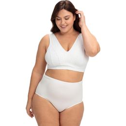 sheego Gro&szlig;e Gr&ouml;&szlig;en BH ohne B&uuml;gel in Bustier-Form, wei&szlig;, Gr&ouml;&szlig;e 85E - Damen