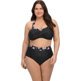 sheego Gro&szlig;e Gr&ouml;&szlig;en Bikini-Hose mit Shaping-Einsatz, schwarz gepunktet, Gr&ouml;&szlig;e 52 - Damen