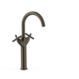 Tres 2 Griff Waschtischarmatur XL Mit Griff G3/8" flexible Anschlussschl&auml;uche, 28380301KMB 28380301KMB