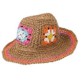 Gina Benotti Damen Strohhut mit Blumen-Muster