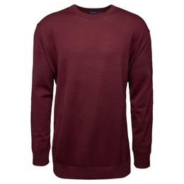 Strickpullover Maerz Muenchen "Maerz Muenchen 490590 Strickpullover Herren Bekleidung", Herren, Gr. 62, bordeaux, 100% Wolle, Rundhals, Pullover Strickpullover