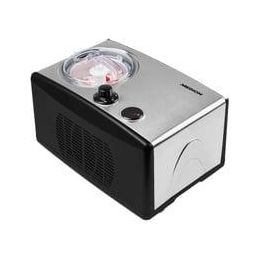 Medion LIFE Eismaschine MD 18387 schwarz/edelstahl, f&uuml;r 800ml Eiscreme, 150 Watt