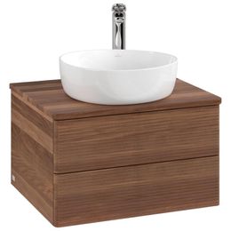 Villeroy & Boch Villeroy und Boch Antao Waschtisch-Unterschrank K18152HM 60x36x50cm, Hahnloch, Waschbeckenplattenfarbe warm walnut, warm walnut