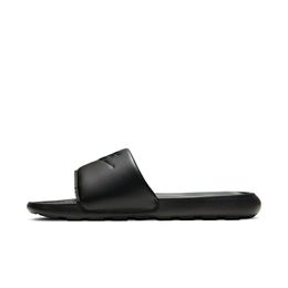 Badesandale Nike Sportswear "VICTORI ONE SLIDE", Herren, Gr. 47,5, schwarz, schwarz, schwarz, Synthetik, Schuhe Schlappen Badelatschen Pantolette, Badelatschen