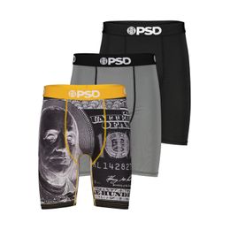 Boxershorts PSD "3 PACK - INVERTED BENJI Herren", Herren, Gr. L, multi, 90% POLYESTER, 10% ELASTHAN, Unterhosen