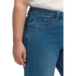 sheego Gro&szlig;e Gr&ouml;&szlig;en Jeans in durchgehend weiter Beinform, blue denim, Gr&ouml;&szlig;e 50 - Damen