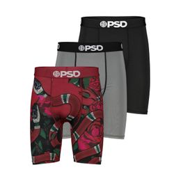 Boxershorts PSD "3 PACK - KINGSNAKE Herren", Herren, Gr. L, multi, 90% POLYESTER, 10% ELASTHAN, Unterhosen