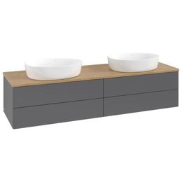 Villeroy & Boch Villeroy und Boch Antao Waschtisch-Unterschrank L28011GK 160x36x50cm, Waschbeckenplattenfarbe honey oak, anthracite matt lacquer