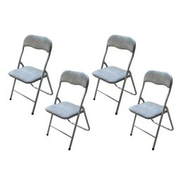 HTI-Living Klappstuhl 4er Set Dima Fabric Grau