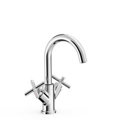 Tres 2 Griff Waschtischarmatur Mit Griff G3/8" flexible Anschlussschl&auml;uche, 28310301 28310301
