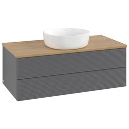 Villeroy & Boch Villeroy und Boch Antao Waschtisch-Unterschrank L20111GK 100x36x50cm, Waschbeckenplattenfarbe honey oak, anthracite matt lacquer