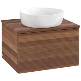 Villeroy & Boch Villeroy und Boch Antao Waschtisch-Unterschrank K29112HM 60x36x50cm, Waschbeckenplattenfarbe warm walnut, warm walnut