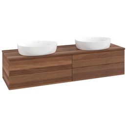 Villeroy & Boch Villeroy und Boch Antao Waschtisch-Unterschrank K28112HM 160x36x50cm, Waschbeckenplattenfarbe warm walnut, warm walnut