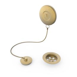 Tres Flachablauf mit Kette und Stopfen f&uuml;r Waschbecken, Bidet und Sp&uuml;le , 03474501LM 03474501LM