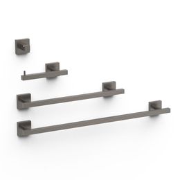 Tres Set bestehend aus 2 Handtuchhaltern + 1 Papierhalter ohne Deckel + 1 Haken , 09598101GR 09598101GR