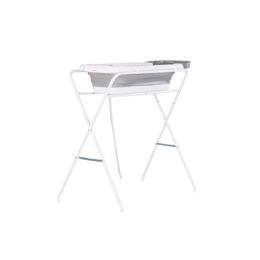 Chipolino Babybadewanne-Set Slim, St&auml;nder 90 cm, Ablage, klappbar, Thermometer grau