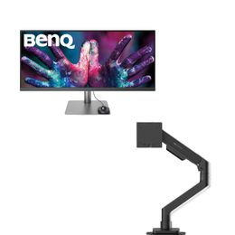 BenQ DesignVue PD3420Q Grafik Monitor 86,36 cm (34 Zoll) + BenQ Ergo Arm BSH01