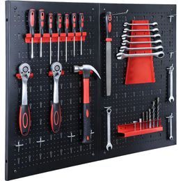 Floordirekt Werkzeugwand Parker Lochwand Set aus Metall mit Zubeh&ouml;r