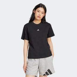 T-Shirt adidas Sportswear "W SL SJ T", Damen, Gr. L, schwarz-wei&szlig; (schwarz, wei&szlig;), Obermaterial: 100% Baumwolle, normal, Rundhals, Shirts T-Shirt, Basic Design, Rundhalsausschnitt, mit kleinem 3-Streifen Logo