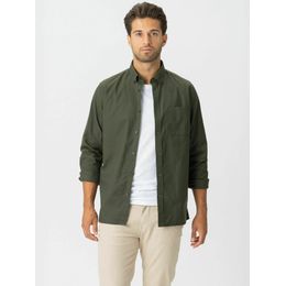 Langarmhemd TEESHOPPEN "TEESHOPPEN Shirt The Original", Herren, Gr. M, Normalgr&ouml;&szlig;en, forest night, Obermaterial: 65% Baumwolle, 35% Polyester, Hemden