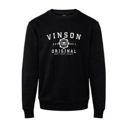 Rundhalspullover VINSON "VINSON Pullover VMToke", Herren, Gr. L, tap shoe, Obermaterial: 80% Baumwolle, 20% Polyester, Pullover Rundhalspullover
