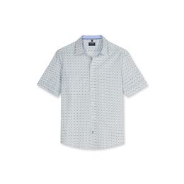Kurzarmhemd OLYMP "OLYMP Casual, regular fit, Kent", Herren, Gr. L, Normaler Arm, wei&szlig; (sanftes wei&szlig;), 100% Baumwolle, Hemden