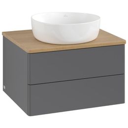 Villeroy & Boch Villeroy und Boch Antao Waschtisch-Unterschrank K18011GK 60x36x50cm, Waschbeckenplattenfarbe honey oak, anthracite matt lacquer