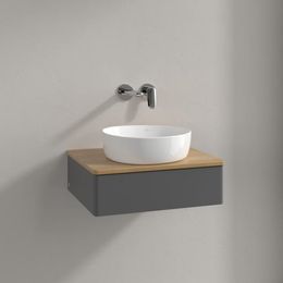 Villeroy & Boch Villeroy und Boch Antao Waschtisch-Unterschrank K07011GK 60x19x50cm, Waschbeckenplattenfarbe honey oak, anthracite matt lacquer
