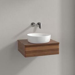Villeroy & Boch Villeroy und Boch Antao Waschtisch-Unterschrank K07012HM 60x19x50cm, Waschbeckenplattenfarbe warm walnut, warm walnut