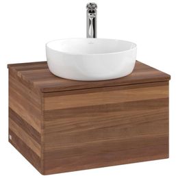 Villeroy & Boch Villeroy und Boch Antao Waschtisch-Unterschrank K29052HM 60x36x50cm, Hahnloch, Waschbeckenplattenfarbe warm walnut, warm walnut
