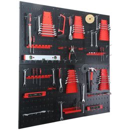 Floordirekt Werkzeugwand Parker Lochwand Set aus Metall mit Zubeh&ouml;r