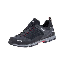 Wanderschuh Meindl "Lite Trail GTX", Herren, Gr. 10, grau (anthrazit, rot), Obermaterial: 100% Rindsleder Leather cow., Schuhe Wanderschuh