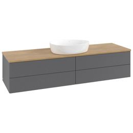 Villeroy & Boch Villeroy und Boch Antao Waschtisch-Unterschrank L25111GK 160x36x50cm, Waschbeckenplattenfarbe honey oak, anthracite matt lacquer