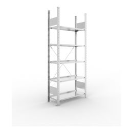 META B&uuml;roregal S3 COMPACT 1850 x 750 x 300 mm verzinkt 5 B&ouml;den 80 kg Fachlast (200177996)