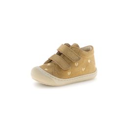 Lauflernschuh Naturino "COCOON VL", Jungen, Gr. 23, natur, Veloursleder, bestickt, Schuhe Lauflernschuh, Babyschuh, Klettschuh, Gr&ouml;&szlig;enschablone zum Download