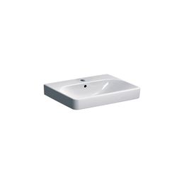 Geberit Waschtisch Smyle Square 60x48cm, we., mit Hahnloch, mit &Uuml;berlauf (500229011)