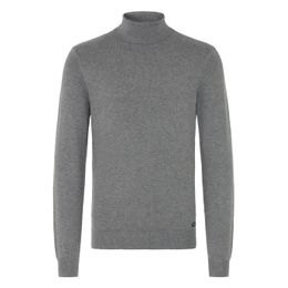Rollkragenpullover Blend "Rollkragenpullover BHWedat", Herren, Gr. XL, grau (pewter mix), Obermaterial: 78% Viskose CV. 22% Polyester PES., Pullover Rollkragenpullover