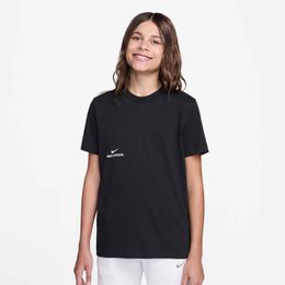 T-Shirt Nike Sportswear "K NSW TEE OFFICIAL", M&auml;dchen, Gr. L, schwarz, Obermaterial: 100% Baumwolle, normal, Rundhals, Shirts T-Shirt, f&uuml;r Kinder und Jugendliche, Kurzarmdesign, unkomplizierte Passform